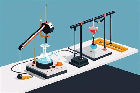 Physics Lab Setup Vector Pendulums And Magnets Illustration Premium AI Generated Image
