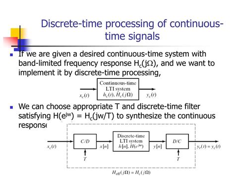PPT Discrete Time Processing Of Continuous Time Signals Cf Oppenheim PowerPoint