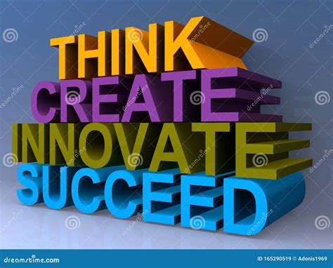 Think Create Innovate Succeed Stock Illustration Illustration Of Artist Designer 165290519
