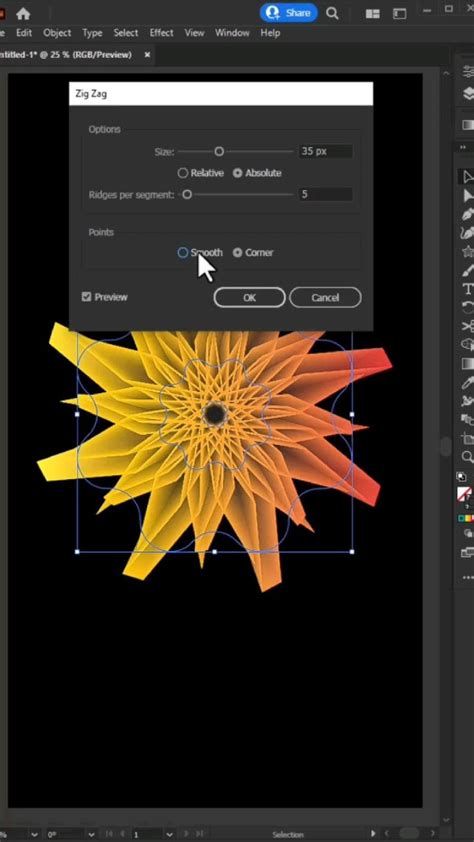 Gradient Flower Design In Adobe Illustrator