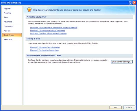 Set Add In Security Options Add Ins Add Ins Macro Activex