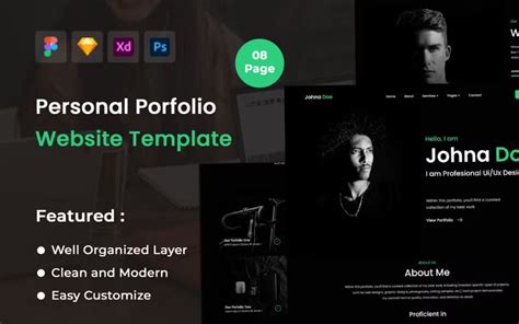 Personal Portfolio Website UI Template Design