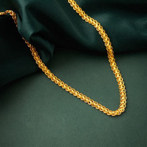 Buy Radiant Lotus 22kt Gold Unisex Chain Online Caratlane