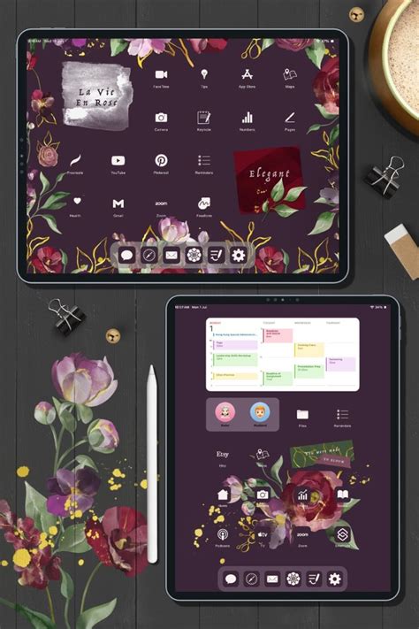 Aesthetic Dark Ipad Theme For Ios18andios17 Dark Ipad Widget Dark Ipad