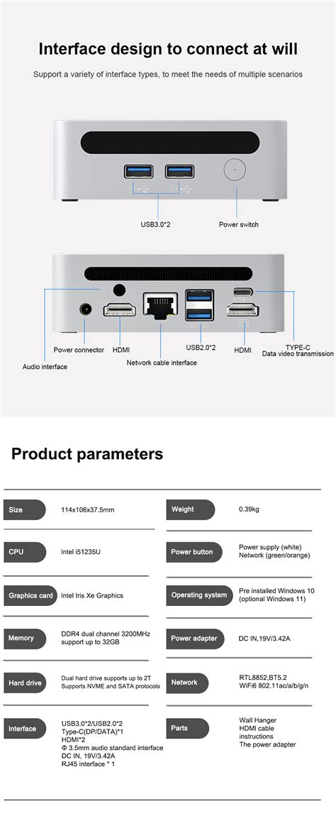 Genmachine Mini Pc Intel I U Gb Ram Gb M Nvme Ssd Intel Iris Xe Graphics X K