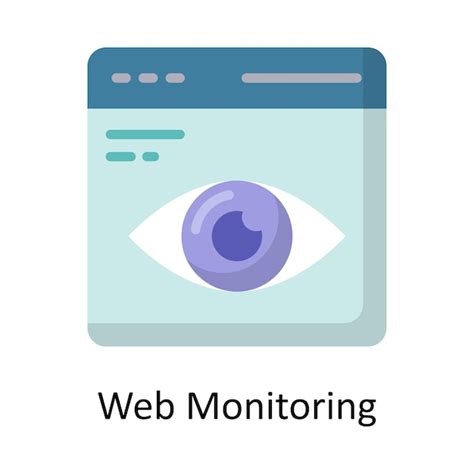 Premium Vector Web Monitoring Vector Flat Icon Design Illustration