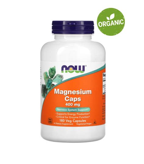 Now Foods, Магний в Капсулах, Magnesium Caps, Магній, 400 Мг, 180 ...