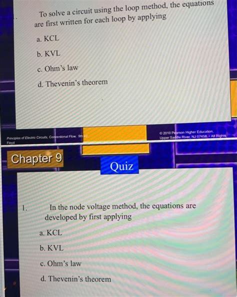 Solved To Solve A Circuit Using The Loop Method The