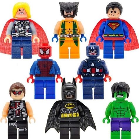 Набор Фигурок 8 Шт Супергерои Marvel DС Аналог Лего Lego — Купить ...