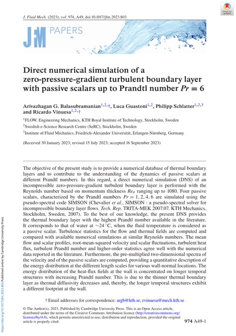 Pdf Direct Numerical Simulation Of A Zero Pressure Gradient Turbulent