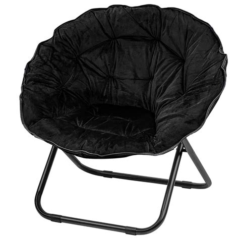 Folding Saucer Chairs For Adults Comfy Faux Fur Moon