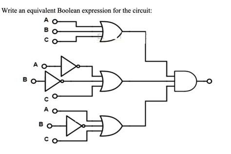 Solved Write An Equivalent Boolean Expression For The Circuit Write