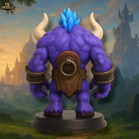 🪖 Alistar Chibi Figure League Of Legends 3d Model・Бесплатный Stl для 3d