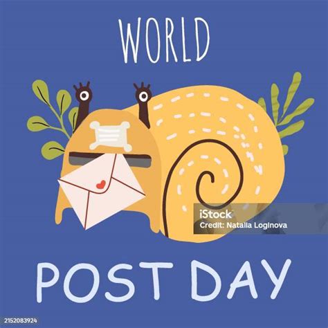 벡터 그래픽 손 그려진 세계 포스트 날 날 평면 디자인 평면 디자인 평면 일러스트 절연 세계 우편의 날 포스트와 편지 상자 벡터 그림 개념에 대한 스톡 벡터 아트 및 기타