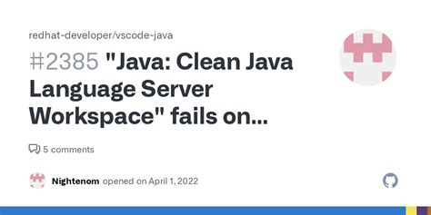 Java Clean Java Language Server Workspace Fails On Debian · Issue