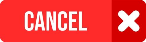 Red Cancel Button