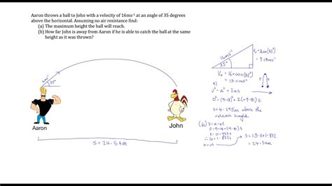 Introduction To Projectile Motion Basic Example Youtube