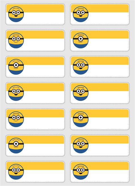Despicable Me Printable Name Tags