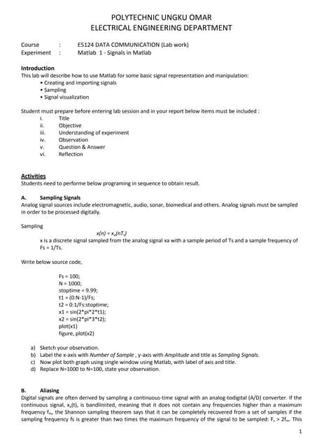 Digital Signal Processing All Matlab Code With Lab Report Pdf