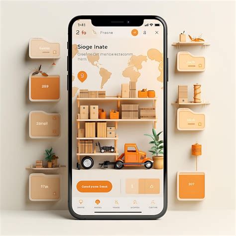 Premium Photo Mobile App Layout Design Of Stationery Delivery With Organized And Functional