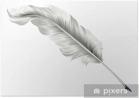 Plakát Classic Feather Quill Illustration Pixerscz