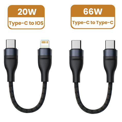 W CM Power Bank Phone Cord Wire USB Type C To USB C Fast Charging Cable Data Cord Type C