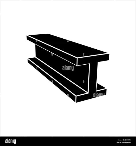 Steel Beam Icon I Profile Beam Vector Art Illustration Stock Vector