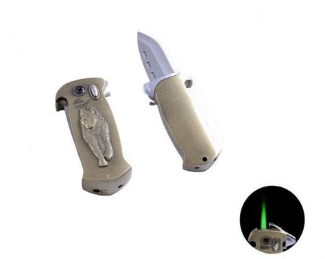 Купить Нож раскладной с зажигалкой The wolf Зажигалка с выкидным ножом ...