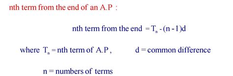 Arithmetic Progression Formula For 10th Class Formula In Maths