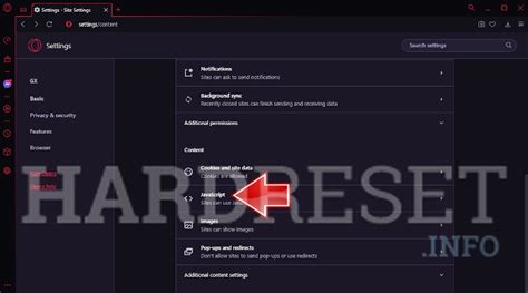 How To Disable JavaScript In Opera GX HardReset Info