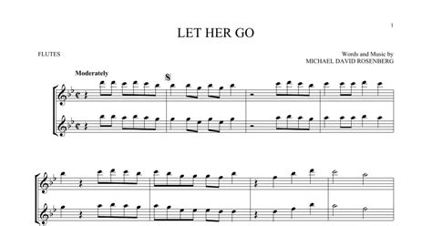 Let Her Go Flute Duet Print Sheet Music Now