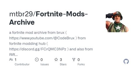 Github Mtbr29fortnite Mods Archive A Fortnite Mod Archive From Brux