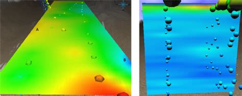 On The Left Is A View Of A Chlorophyll Mapped Volume Slice Along The