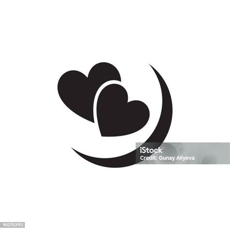 두 개의 하트 아이콘입니다 발렌타인의 날 요소입니다 프리미엄 품질 그래픽 디자인 아이콘입니다 정보 그래픽 모바일 응용 프로그램 웹 디자인 웹 사이트에 대 한 간단한 사랑