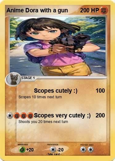 Pokémon Anime Dora With A Gun Scopes Cutely My Pokemon Card