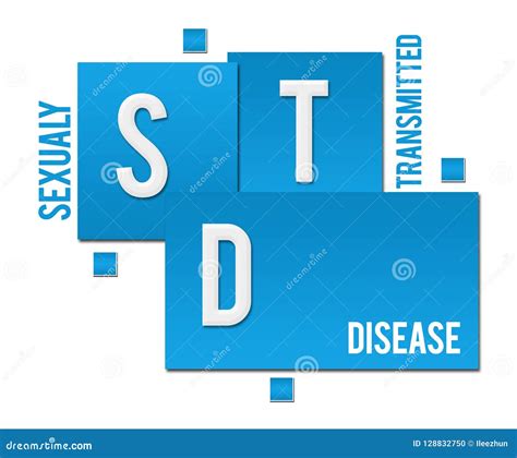 STD Sexually Transmitted Disease Blue Squares Text Stock Illustration Illustration Of