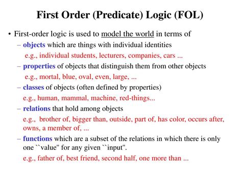 Ppt Basic Knowledge Representation In First Order Logic Powerpoint