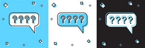 파란색과 흰색 검은 색 배경에 격리 된 질문 아이콘으로 음성 거품을 설정합니다 Faq 기호 채팅 음성 거품 및 차트 벡터 0명에 대한 스톡 벡터 아트 및 기타 이미지