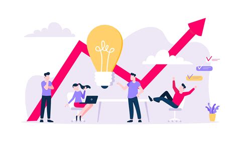Brainstorming Business Concept Flat Style Design Vector Illustration