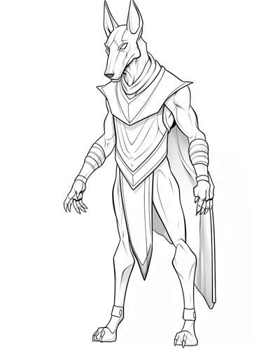 Egyptian Mythology Anubis God Of The Afterlife Coloring Pages