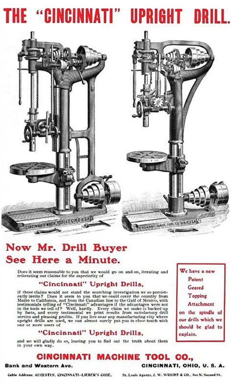 Cincinnati Machine Tool Co 1902 Ad Cincinnati Machine Tool Co