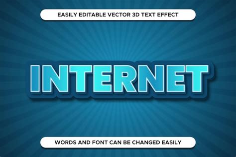 Premium Vector | Vector editable internet text effect