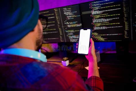 photo of cool confident freelancer wear hat eyeglasses creating media