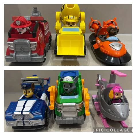 Paw Patrol The Movie Deluxe Vehicles And Figures X6 Full Set £39 99
