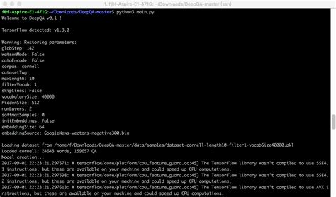 Tensorflow 聊天机器人开源项目评测第一期：deepqa虚拟人自动说话开源项目 Csdn博客