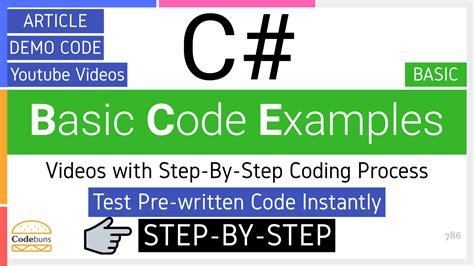C Basic Code Examples With Step By Step Video Tutorial