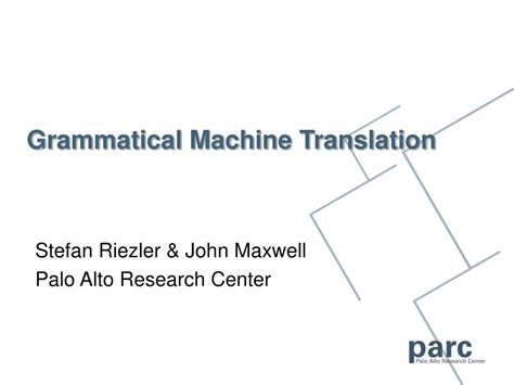 Ppt Grammatical Machine Translation Powerpoint Presentation Free