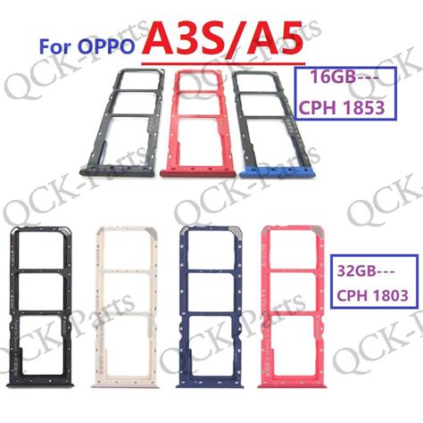 Sim Card Tray Holder Adapters For Oppo A3s A5 Cph 1803 1853 Sim Reader