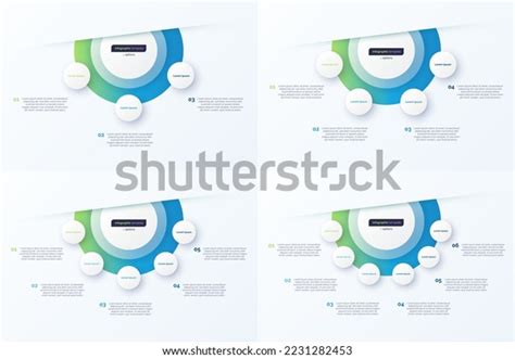 Set Circle Infographic Design Template 3 Stock Vector Royalty Free
