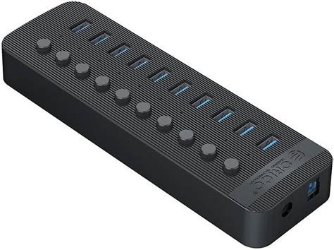 ORICO Powered USB Hub 10 Ports 48W USB 3 0 Data Hub With Individual On Off Switches And 12V 4A